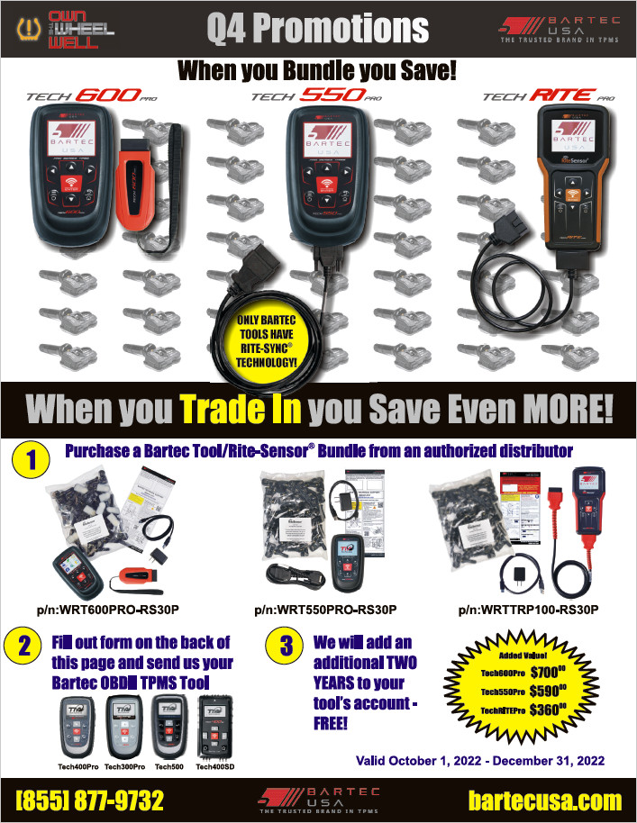 USA TPMS Tool Promotions | Bartec USA LLC